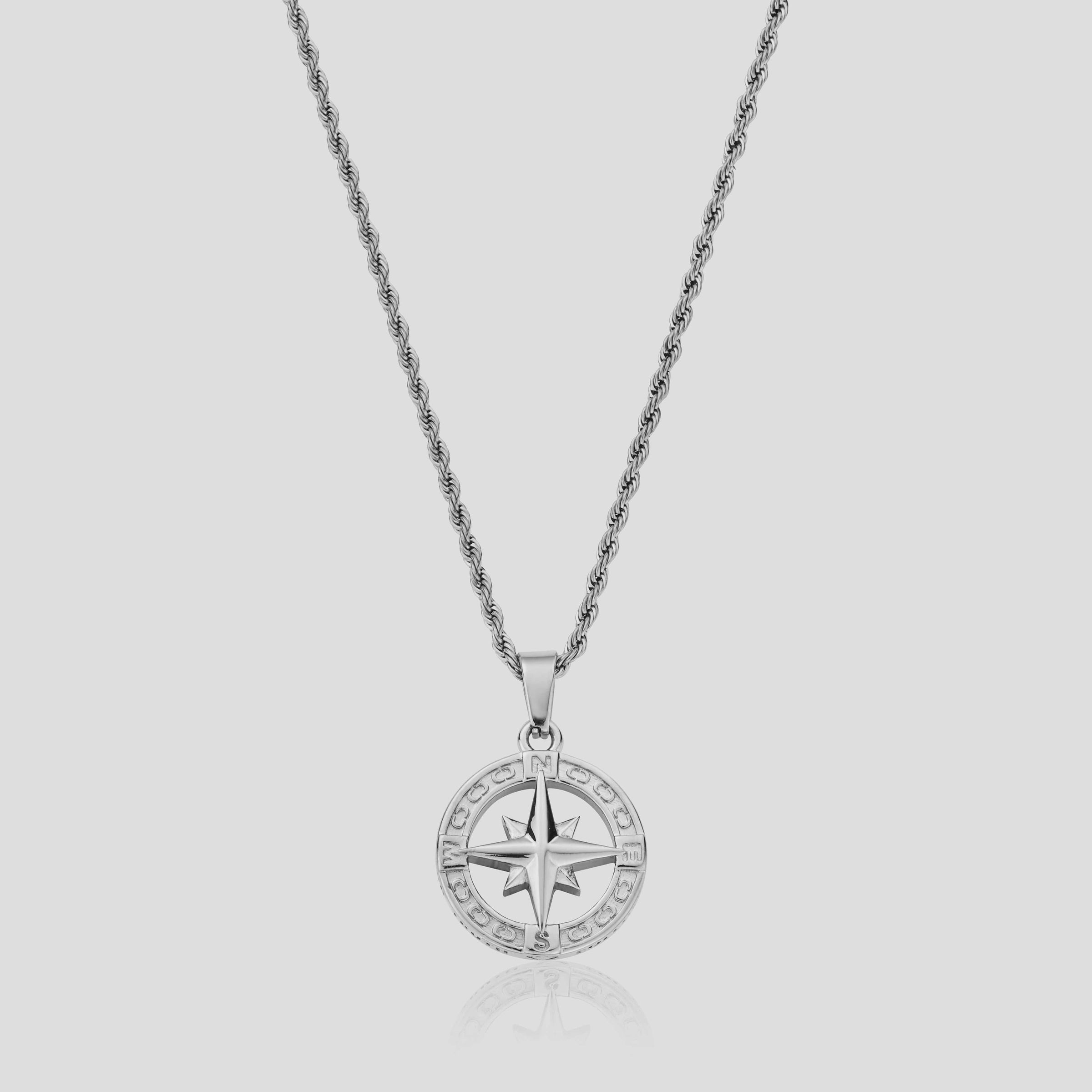 Silver North Star Pendant with Chain | CRAFTD London