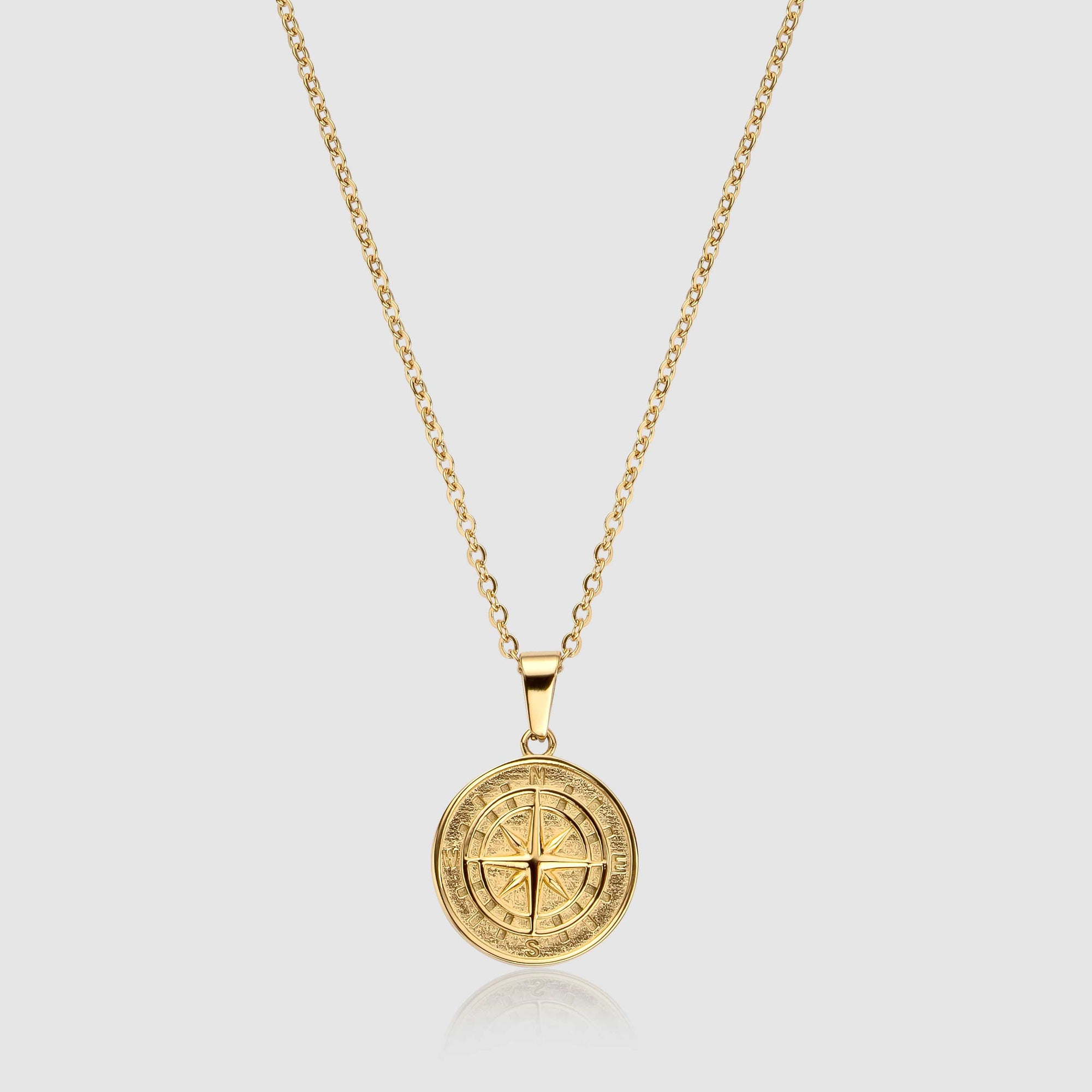 Gold Compass Pendant with Chain | CRAFTD London